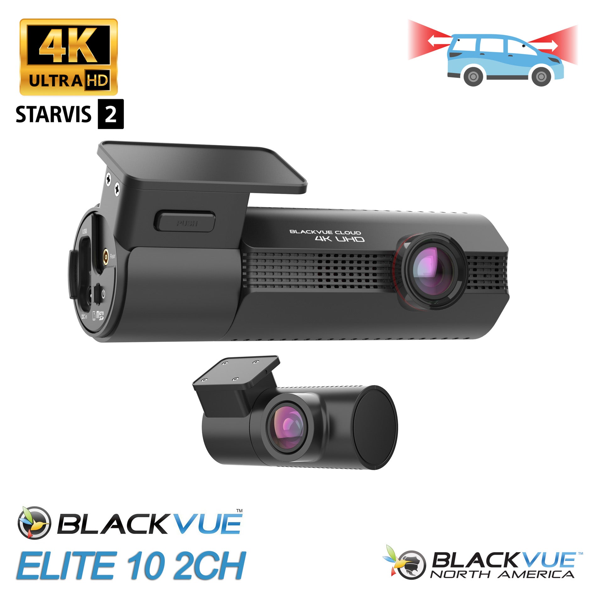 Shop BlackVue ELITE 10 2CH 4K Front + 4K Rear Dash Cam for Front & Rear ...
