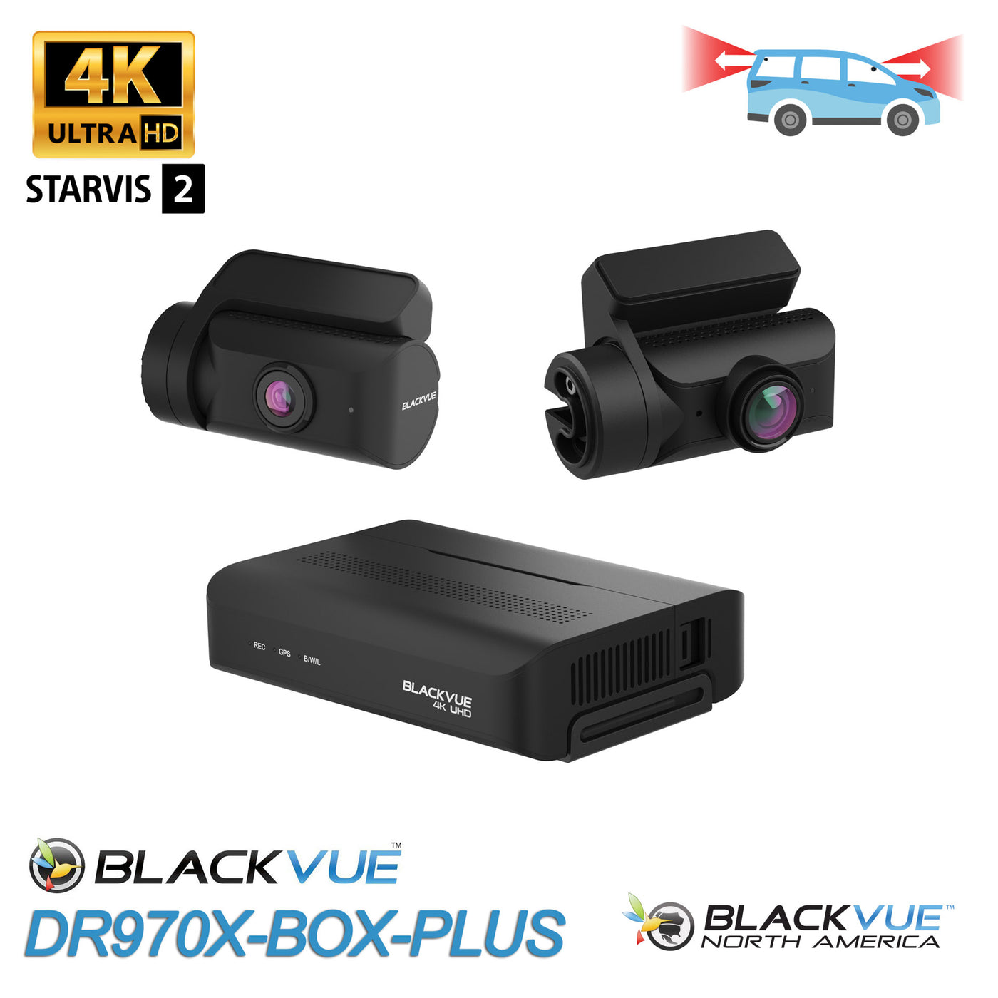 Shop BlackVue DR970X BOX Front+Rear Dashcam + Secure Recording Unit ...